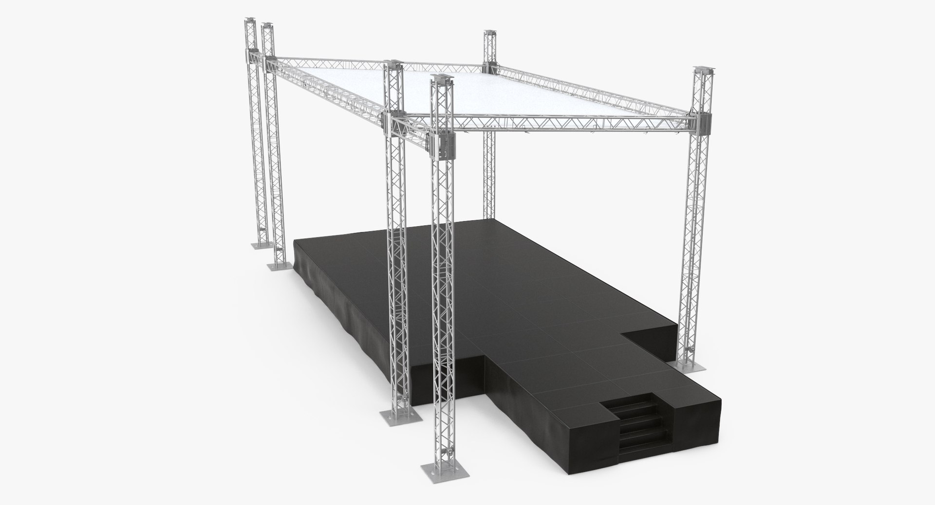 Outdoor Concert Stage Large 3D Model - TurboSquid 1232836