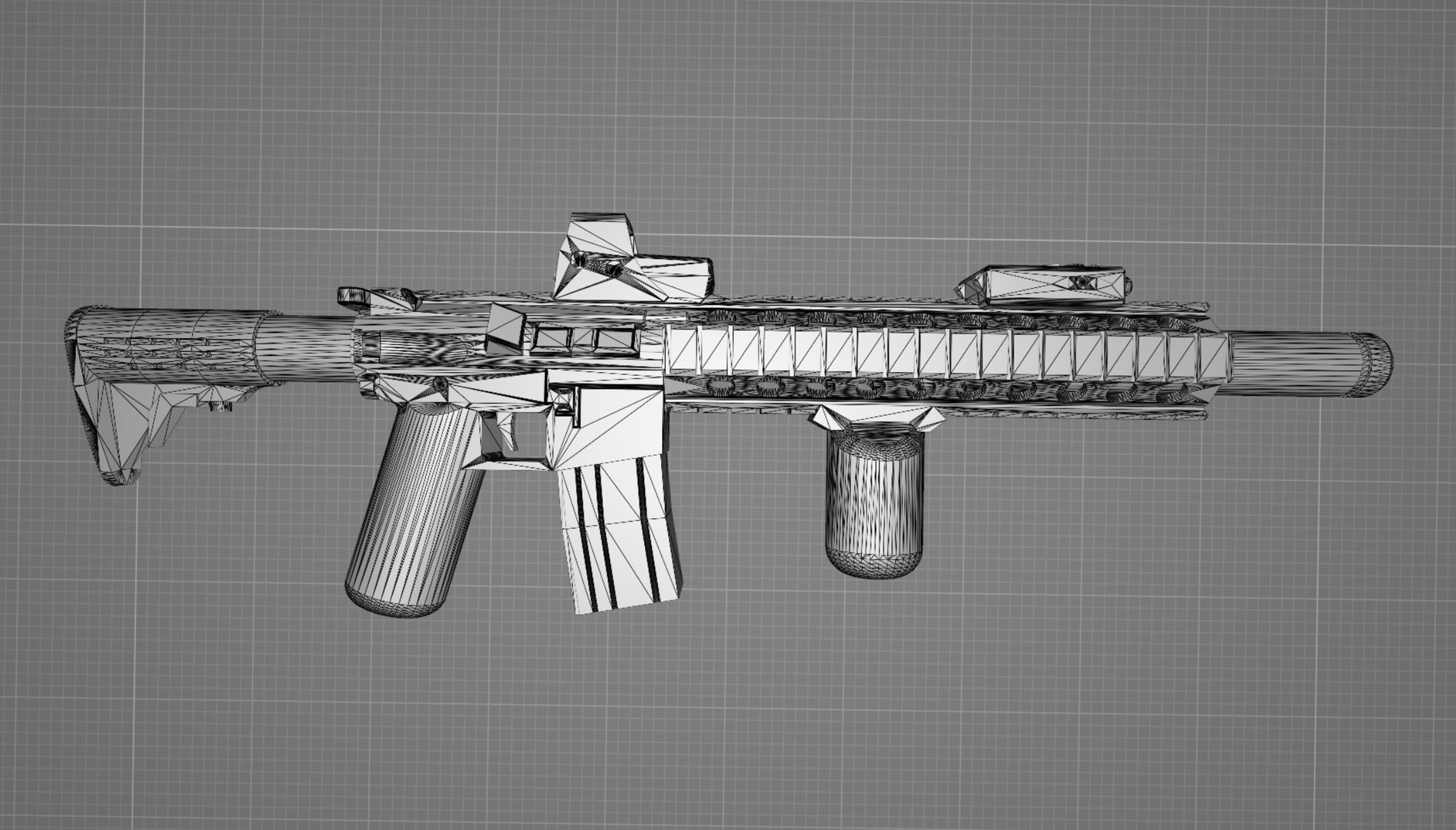 MK18 RIFLE FOR MINIFIGUES WITH HOLOGRAPHIC SIGHT AND LASER 3D model ...