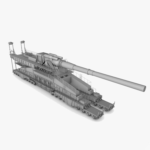 3d dora railway gun model