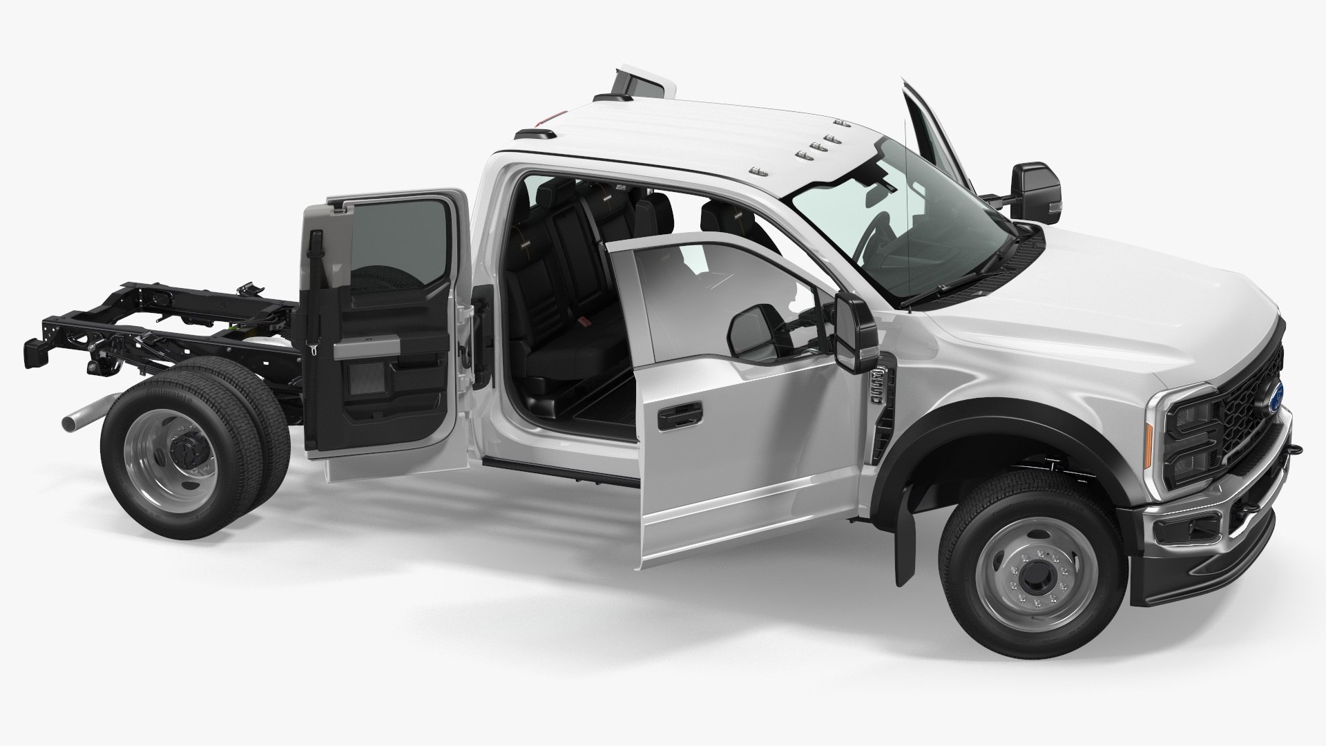 3D model Super Duty F550 2023 Ford Long Cab Rigged for Maya ...