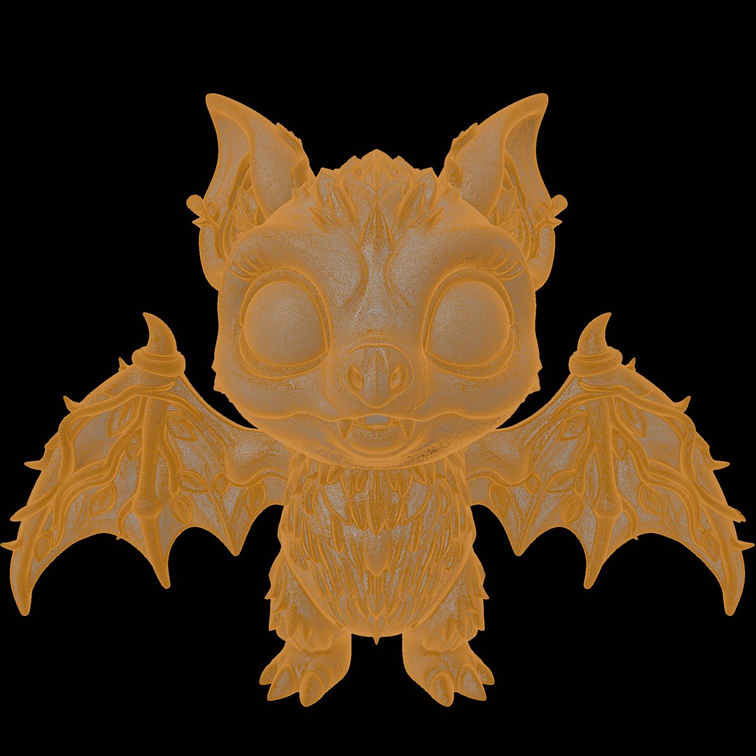 Chibi Forest Bat 3D Print Model Cute Fantasy Animal Model - TurboSquid ...