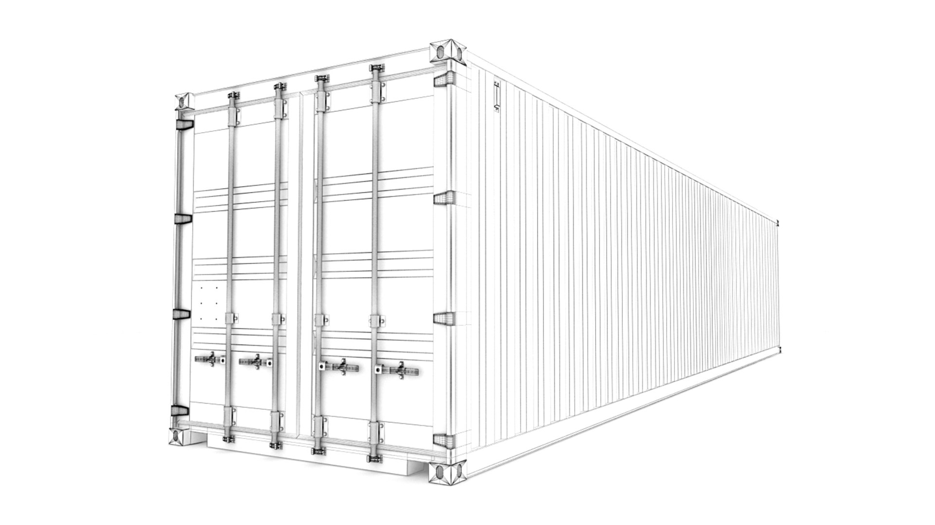 3D 40 Ft PIL Standard Shipping Container Model - TurboSquid 2011957