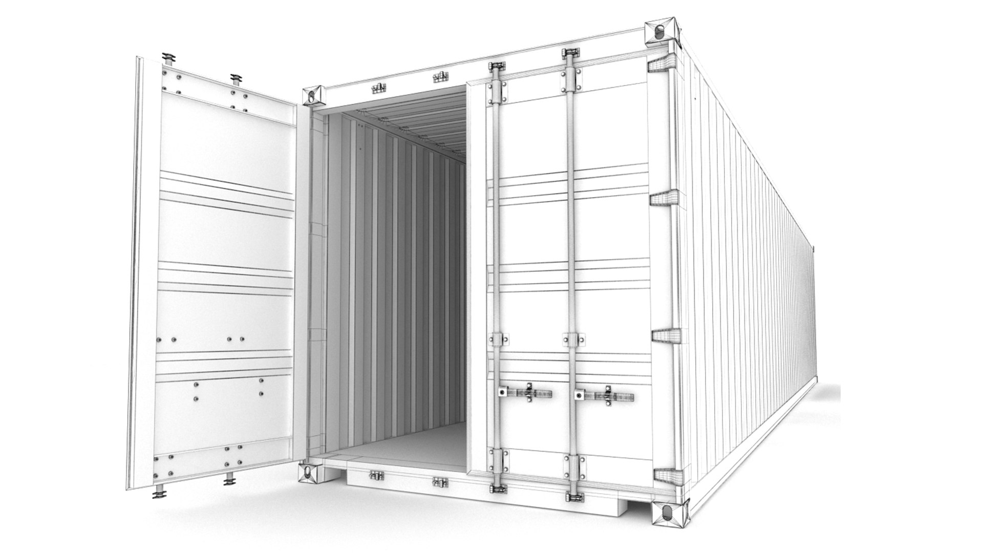 3D 40 Ft PIL Standard Shipping Container Model - TurboSquid 2011957