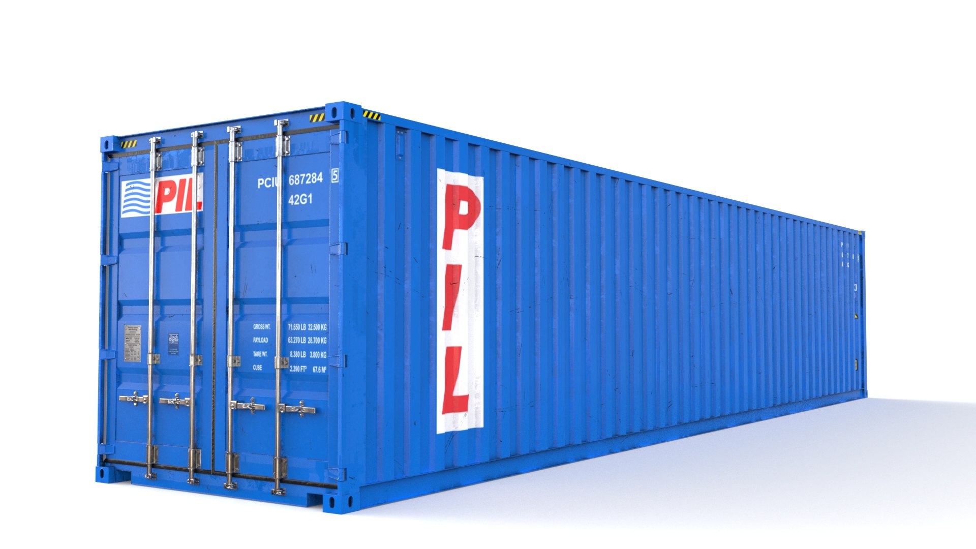 3D 40 Ft PIL Standard Shipping Container Model - TurboSquid 2011957