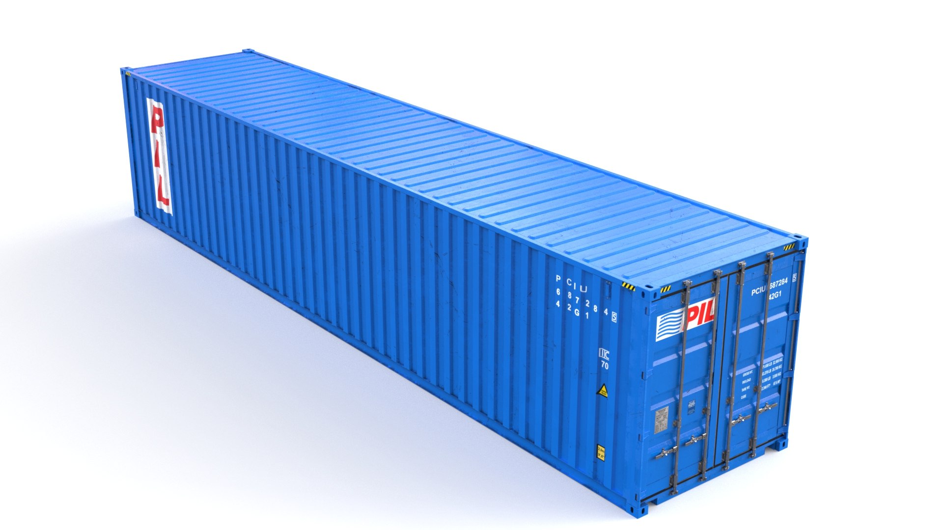 3D 40 Ft PIL Standard Shipping Container Model - TurboSquid 2011957