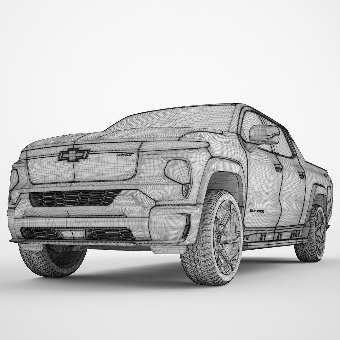 3D Chevrolet Silverado EV RST 2024 Red Model - TurboSquid 1999947