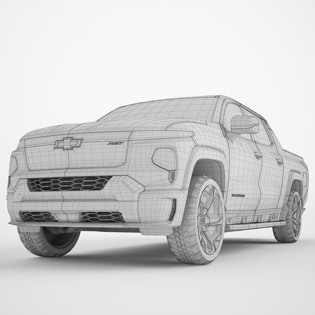 3D Chevrolet Silverado EV RST 2024 Red Model - TurboSquid 1999947