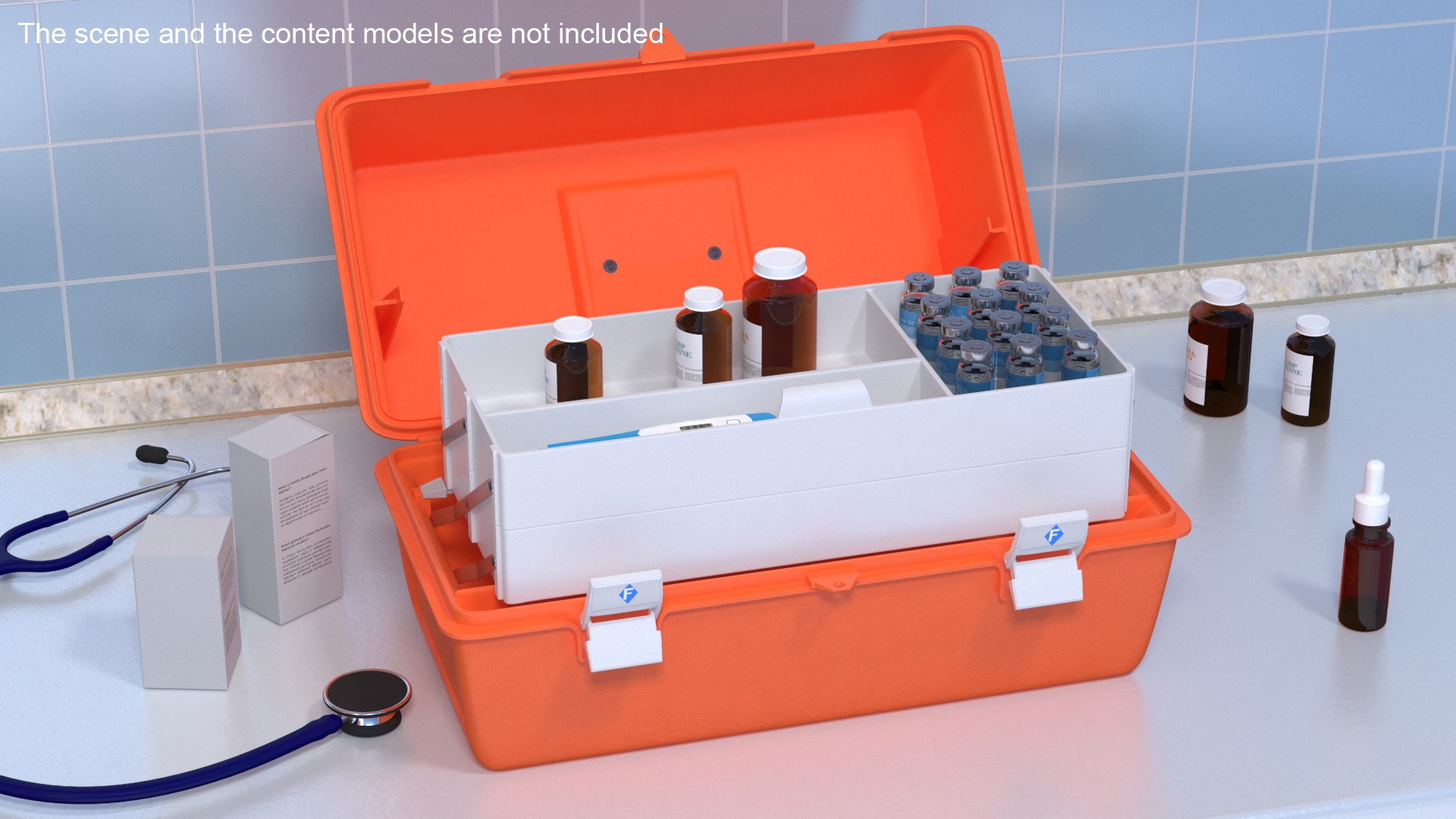 Flambeau Paramedic Box Open 3D Model - TurboSquid 1947814