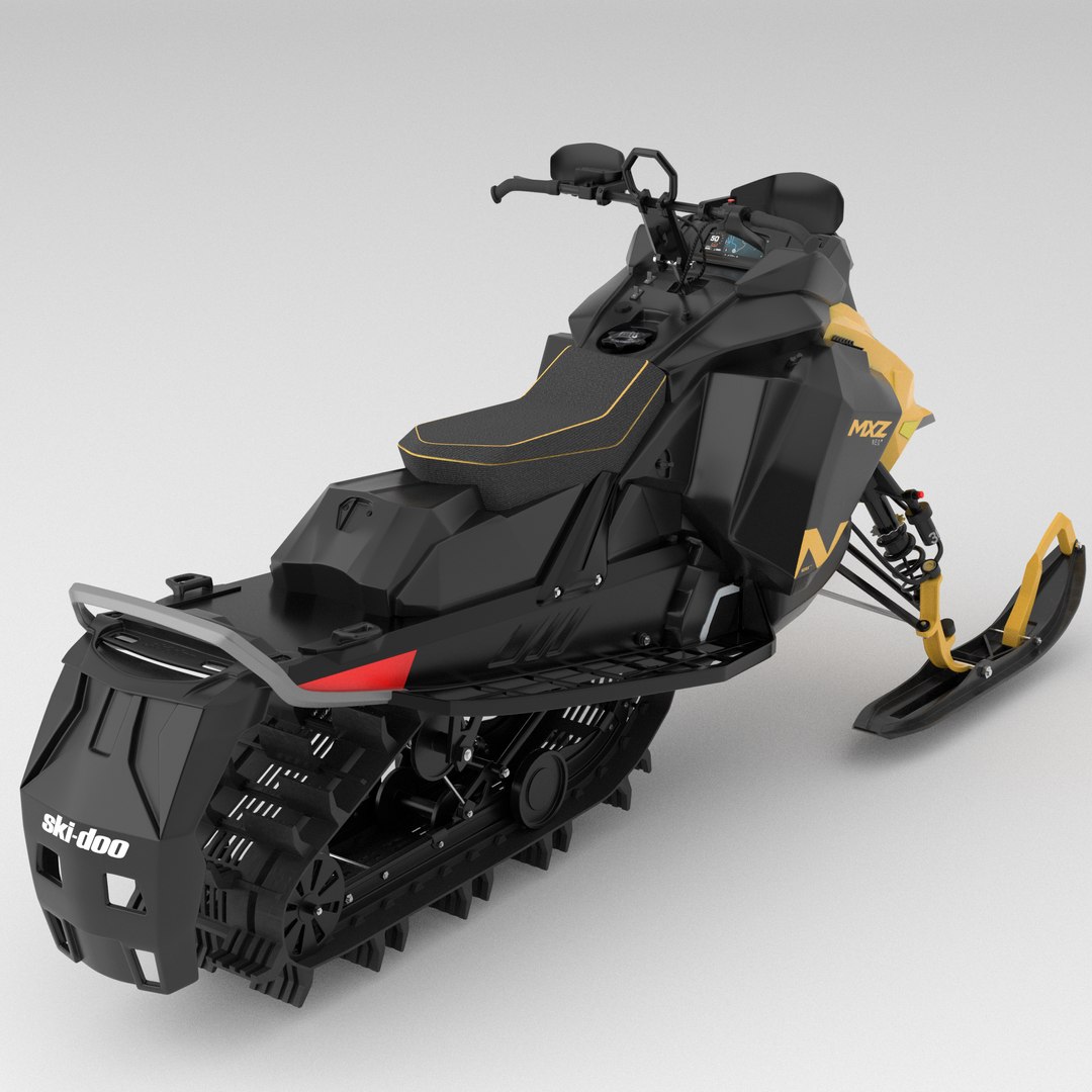 3D Snowmobile Ski-Doo MXZ Neo Plus Black-Yellow 2025 Model - TurboSquid ...
