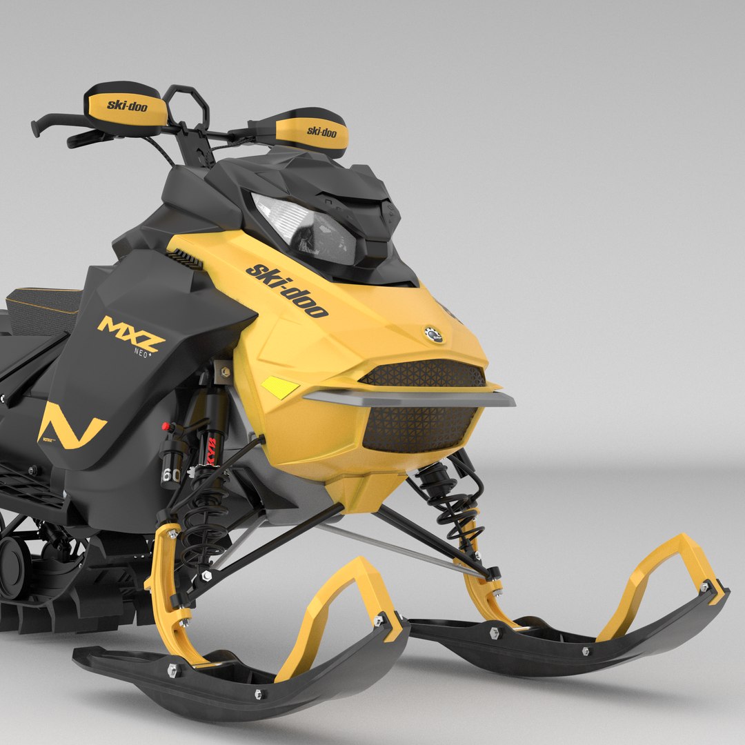 3D Snowmobile Ski-Doo MXZ Neo Plus Black-Yellow 2025 Model - TurboSquid ...