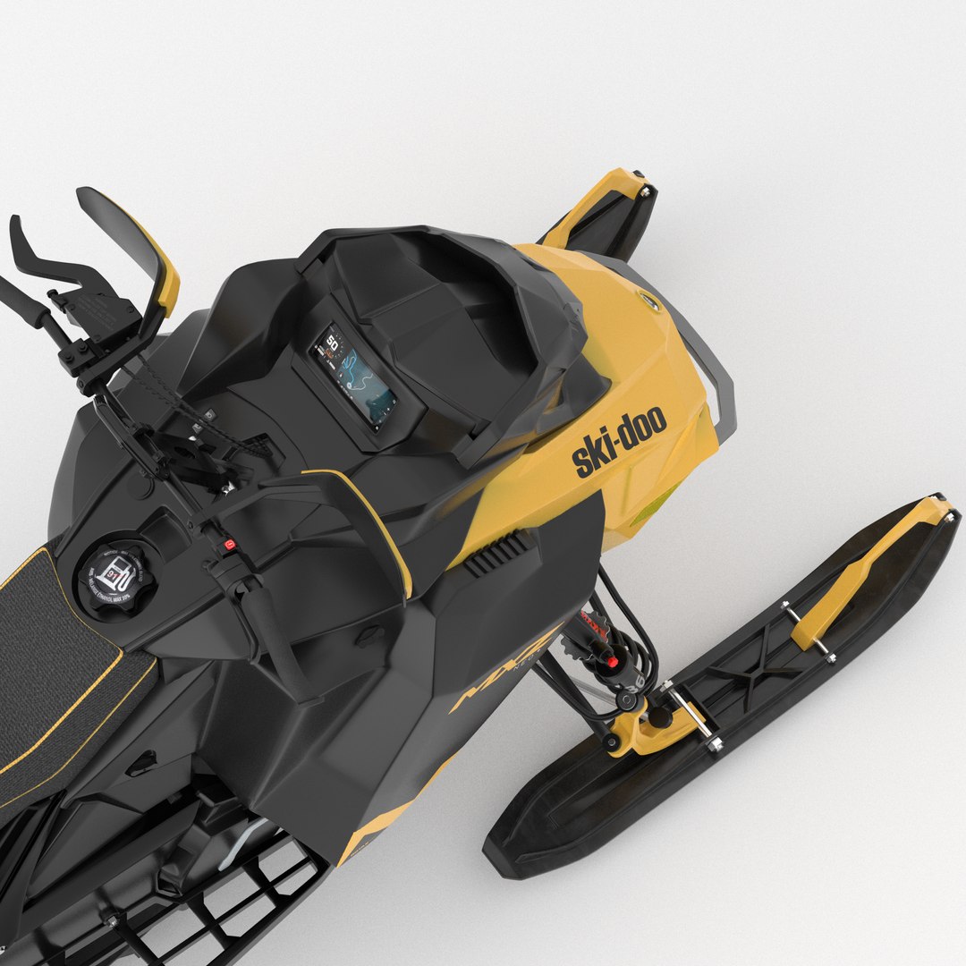 3D Snowmobile Ski-Doo MXZ Neo Plus Black-Yellow 2025 Model - TurboSquid ...