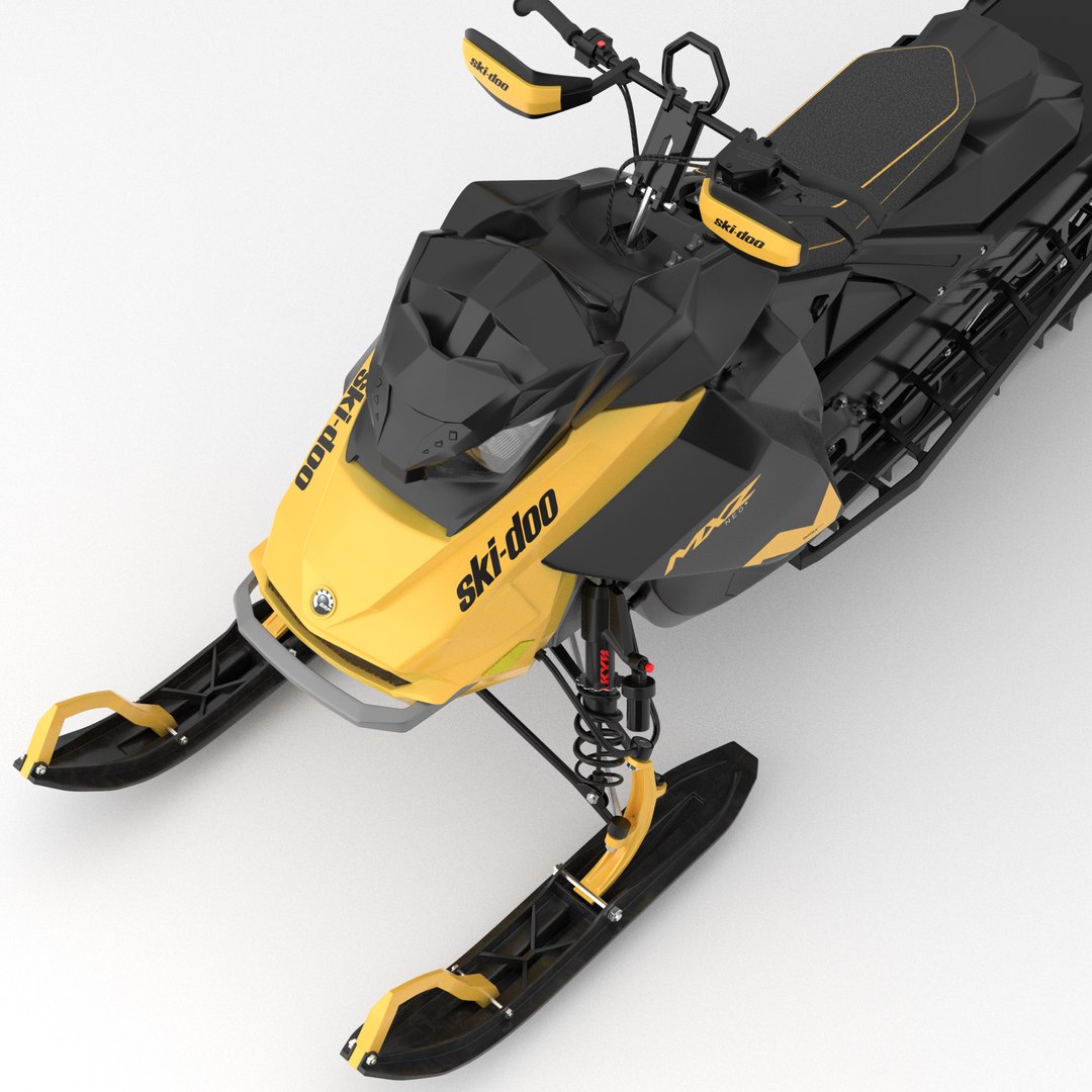 3D Snowmobile Ski-Doo MXZ Neo Plus Black-Yellow 2025 Model - TurboSquid 2288063