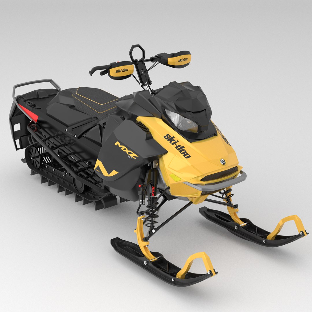 3D Snowmobile Ski-Doo MXZ Neo Plus Black-Yellow 2025 Model - TurboSquid ...