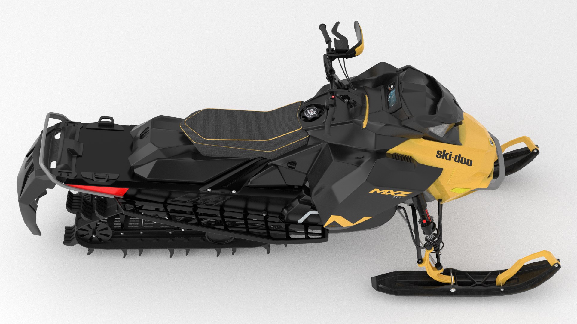 3D Snowmobile Ski-Doo MXZ Neo Plus Black-Yellow 2025 Model - TurboSquid ...