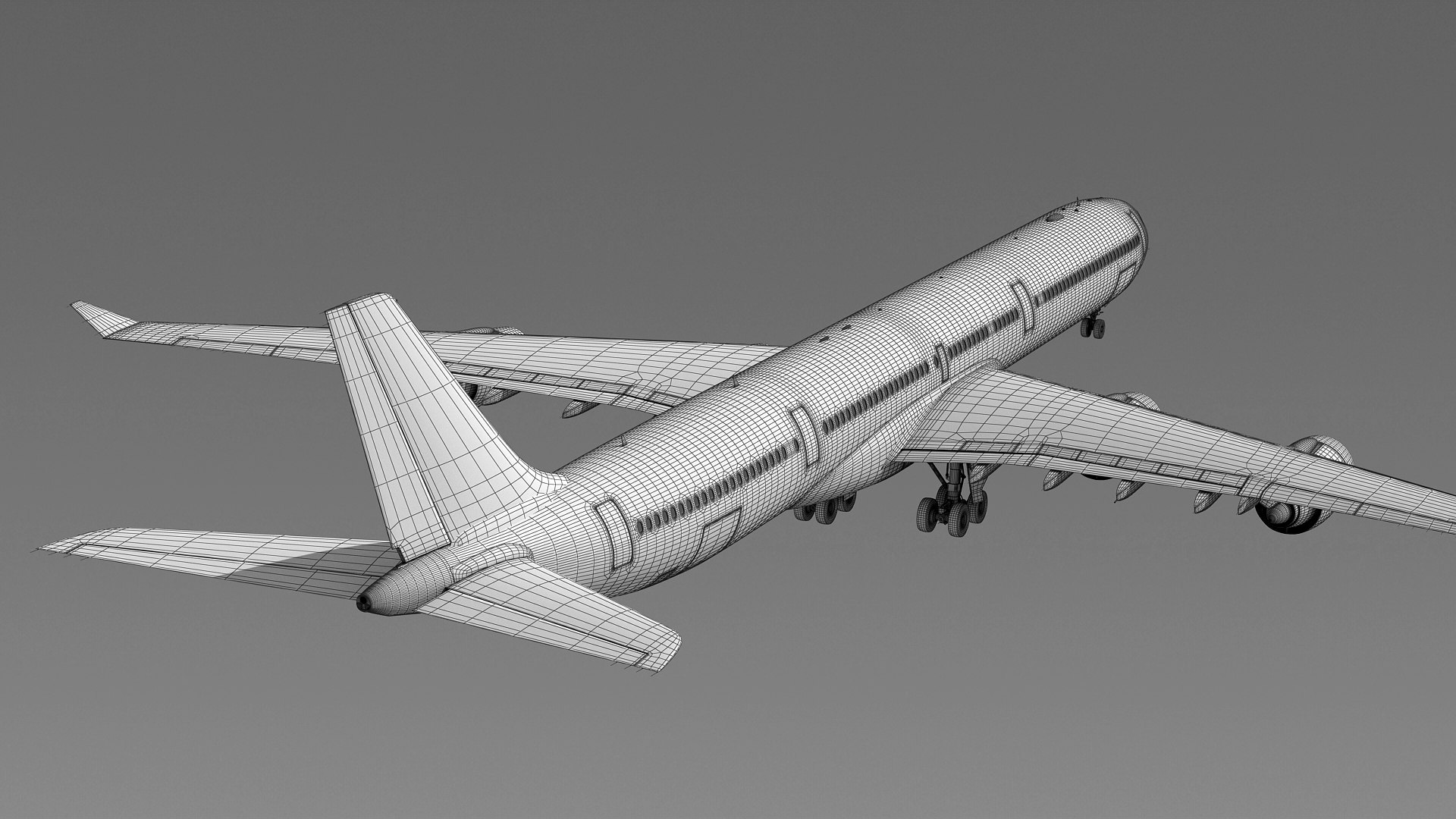 airbus a340-600 plane generic 3d model