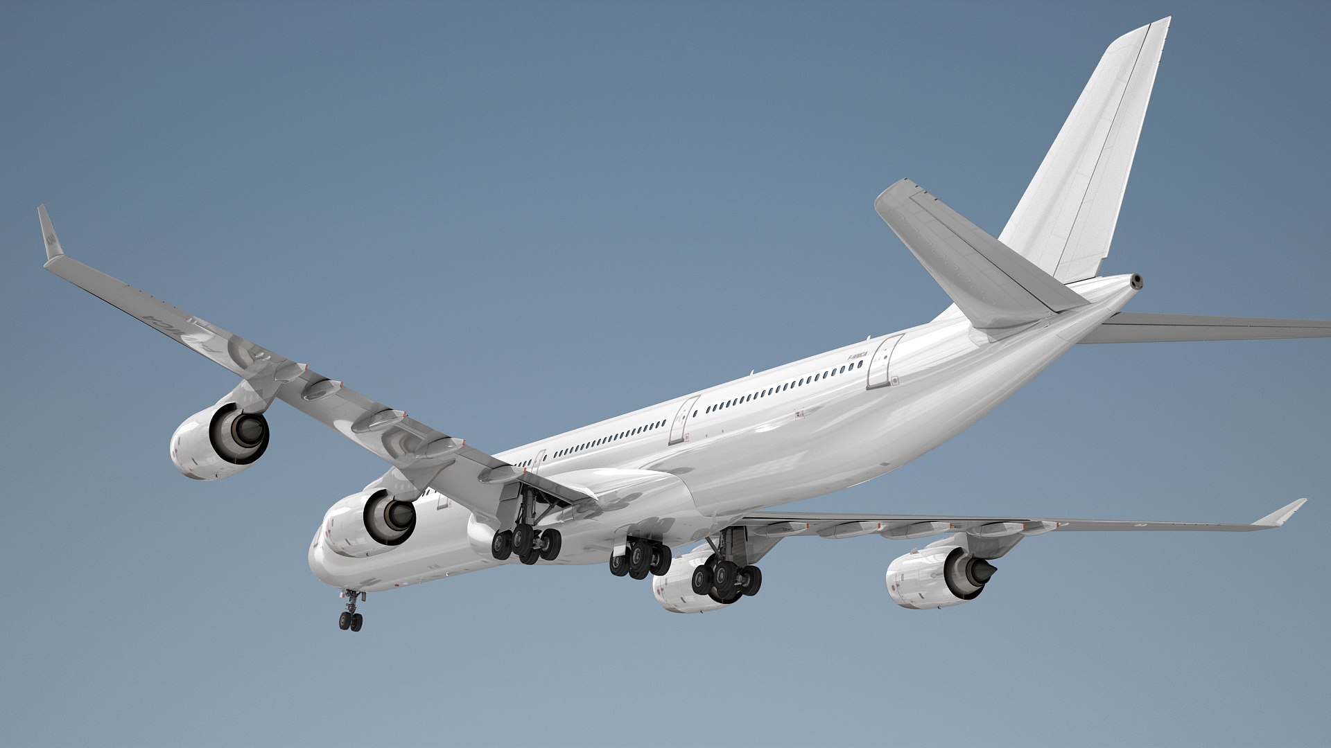 airbus a340-600 plane generic 3d model