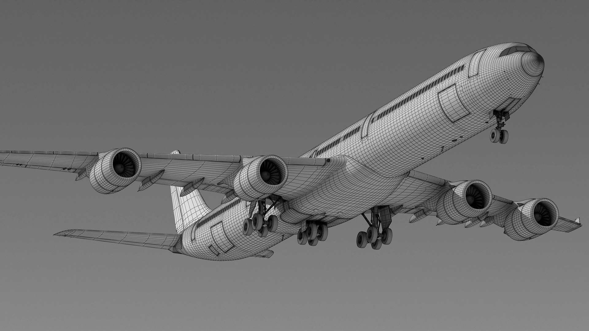 airbus a340-600 plane generic 3d model
