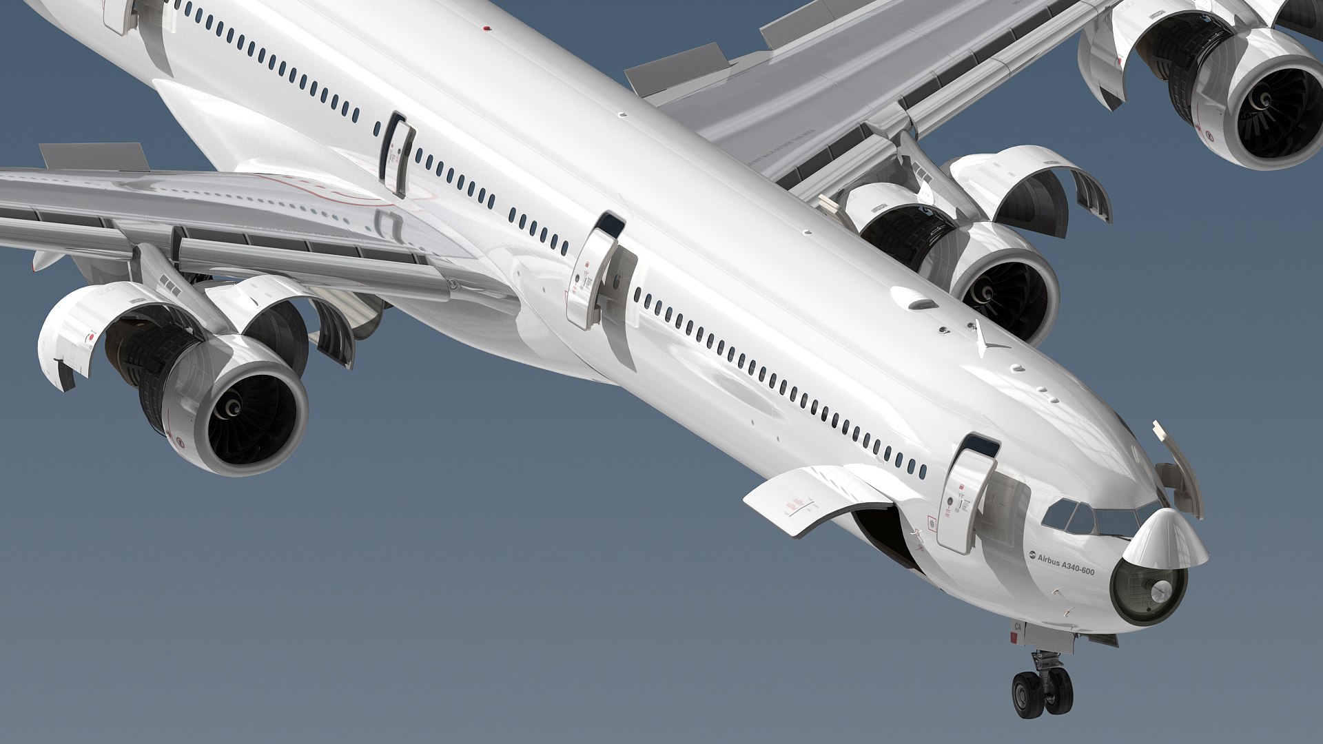 Airbus A340-600 Plane Generic 3d Model
