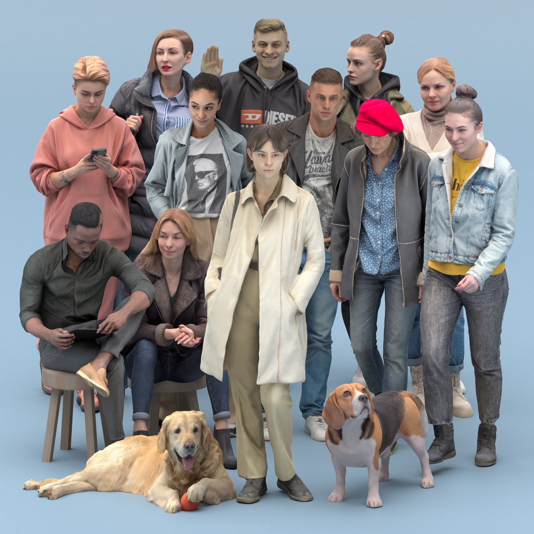 3D City street style people 29 model - TurboSquid 2124755