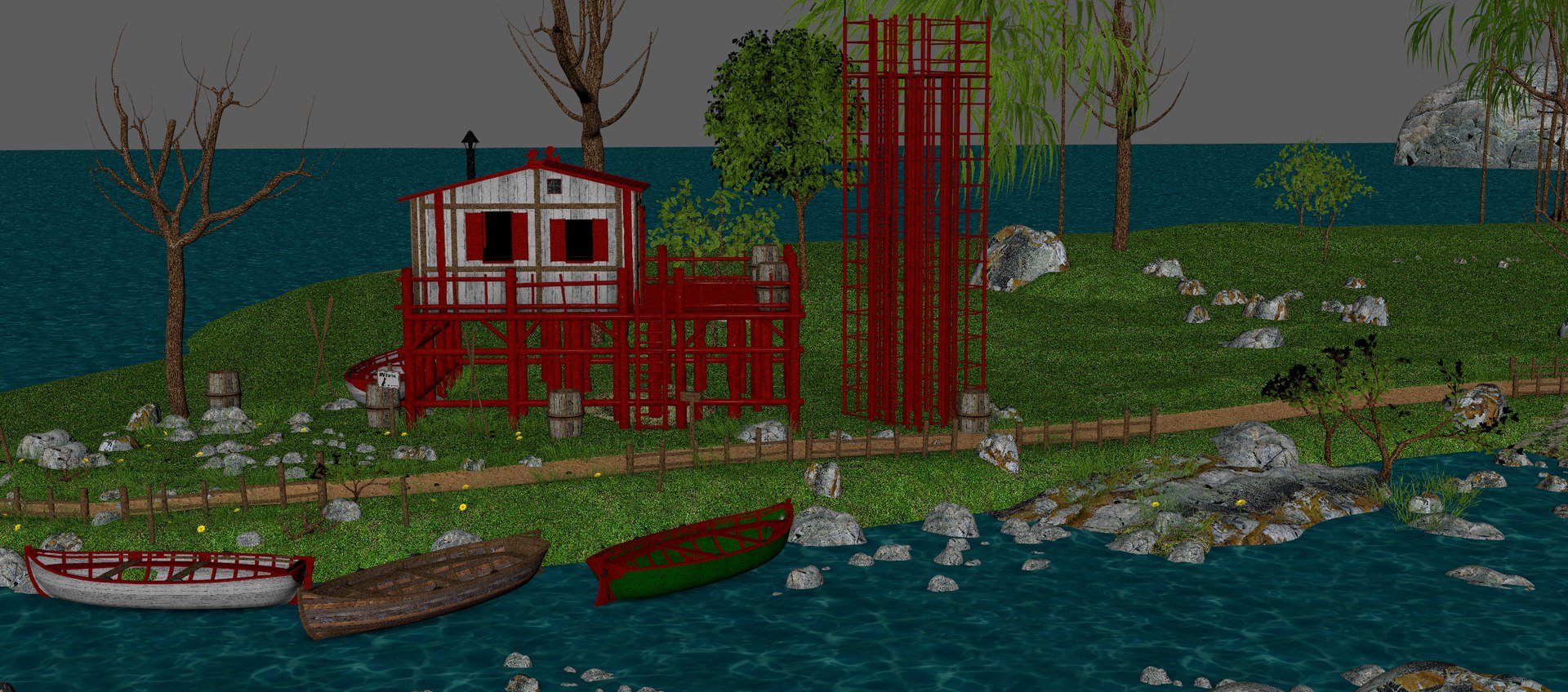 3D House Sea Model - TurboSquid 1313379