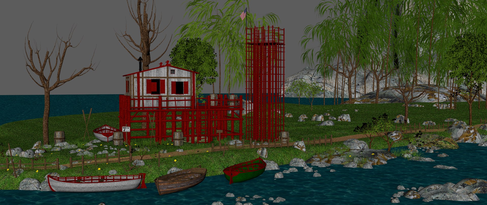 3D House Sea Model - TurboSquid 1313379