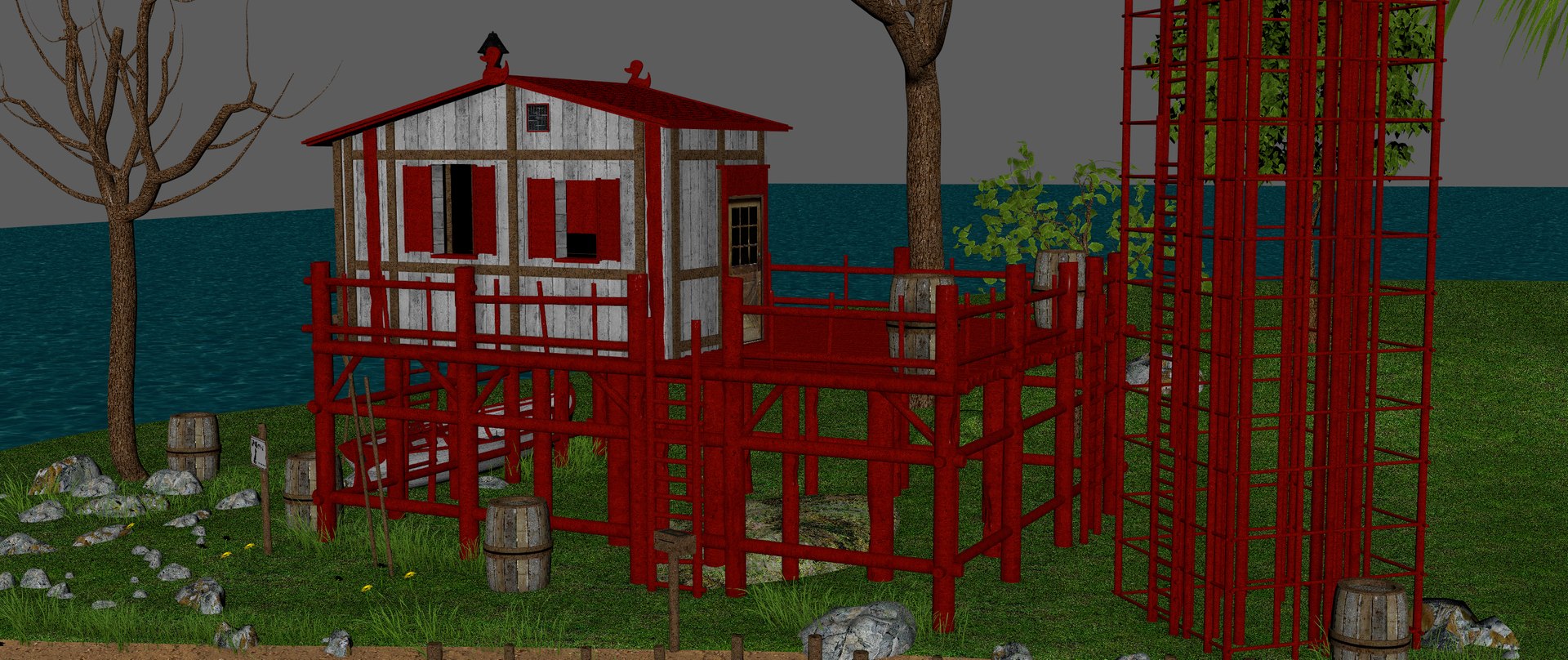 3D House Sea Model - TurboSquid 1313379
