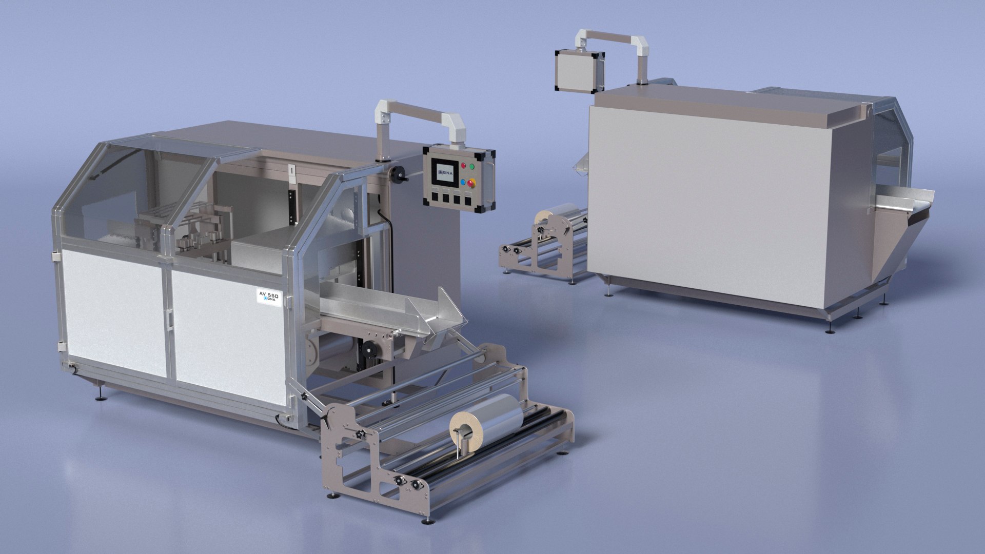 3D GNA AV550 Horizontal Flow Pack Wrapping Machine - TurboSquid 2410810