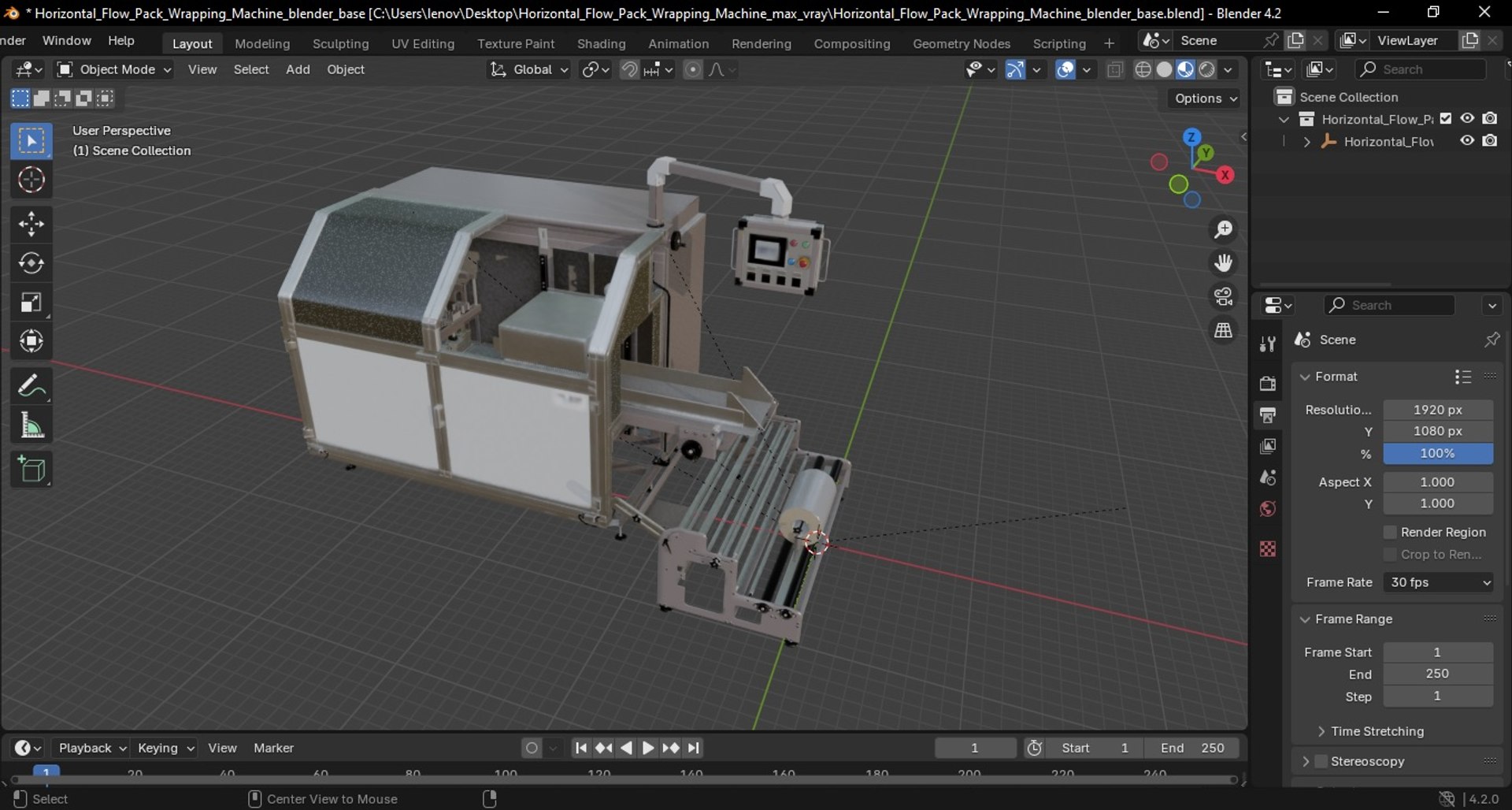 3D GNA AV550 Horizontal Flow Pack Wrapping Machine - TurboSquid 2410810