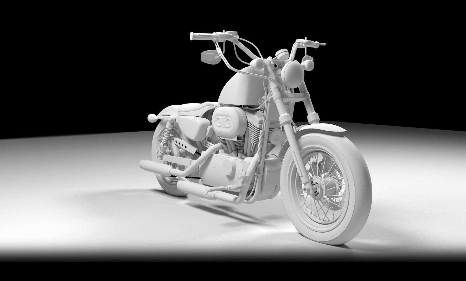 3d model harley-davidson motorcyle