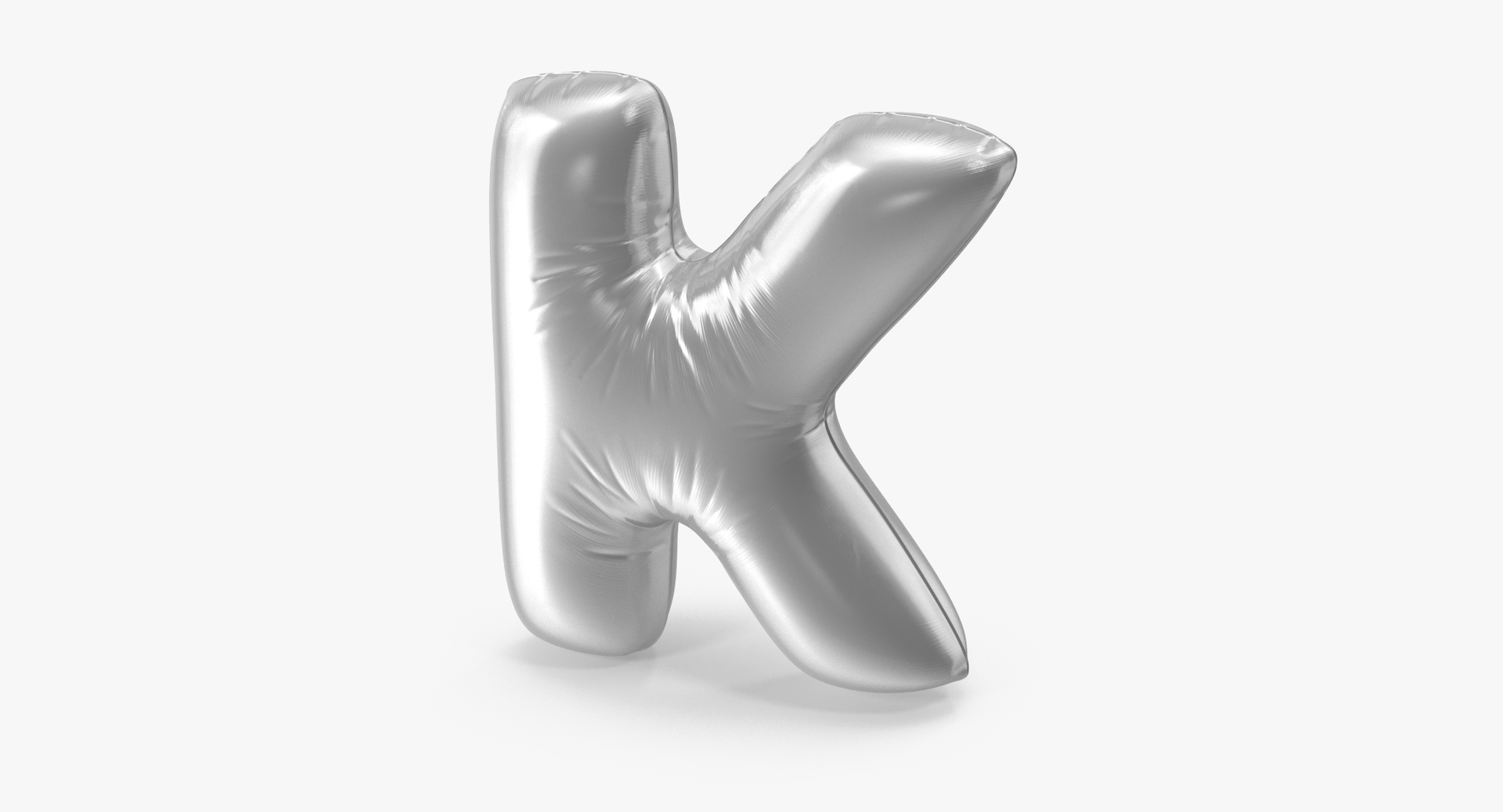 3D model foil balloon letters silver - TurboSquid 1242476