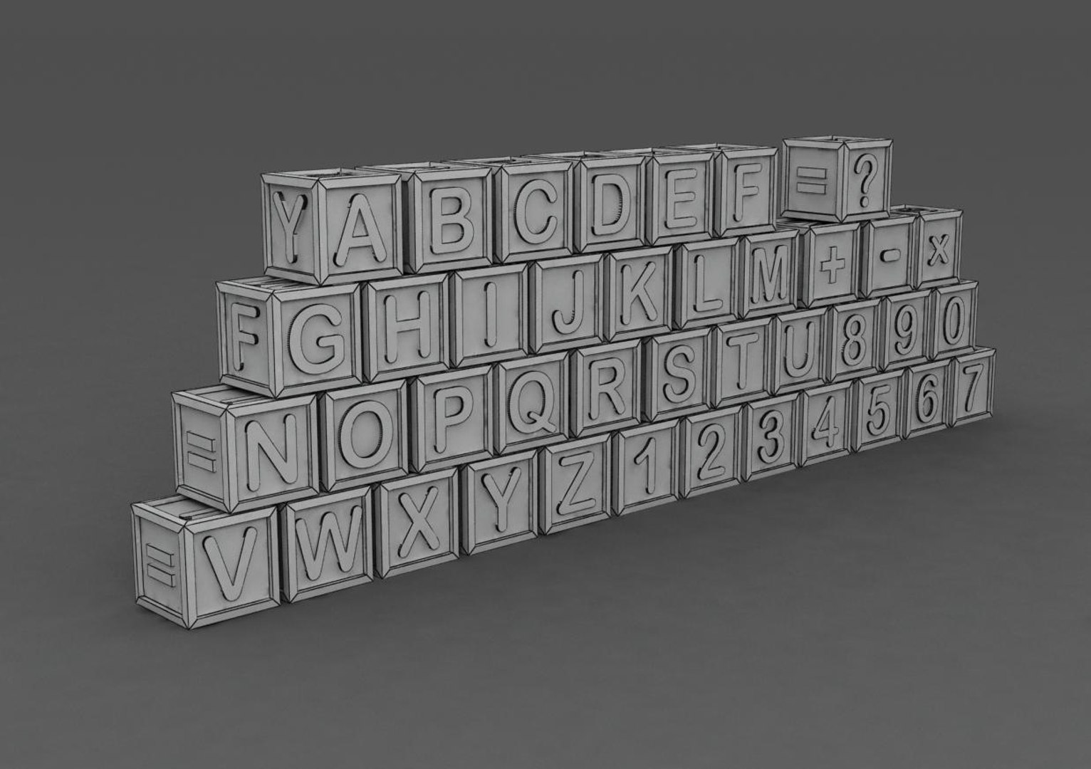 Letter Block 3d Model