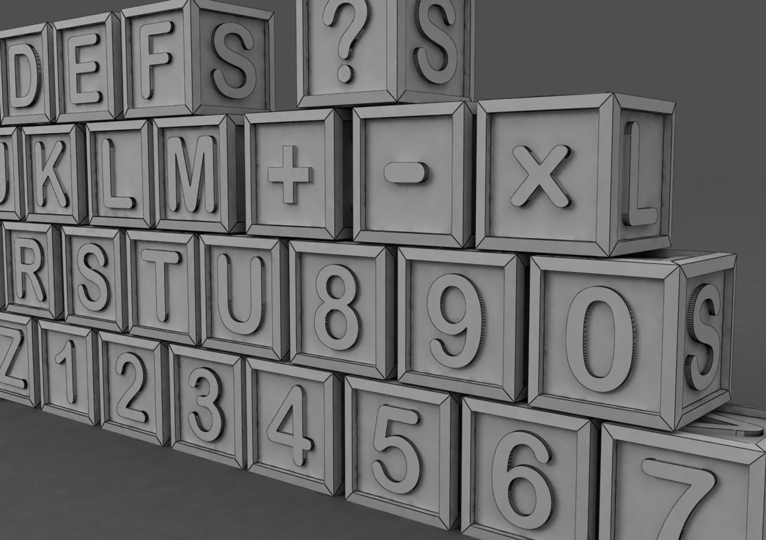 Letter Block 3d Model