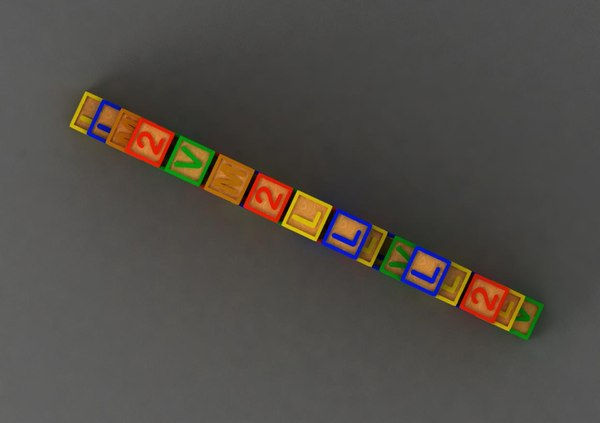 letter block 3d model