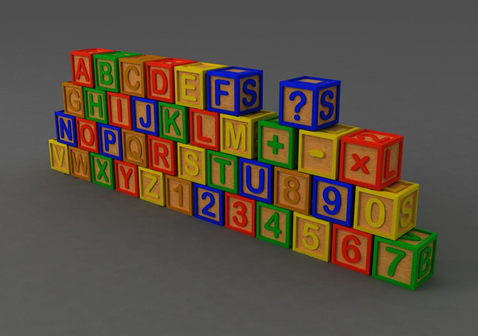 Letter Block 3d Model