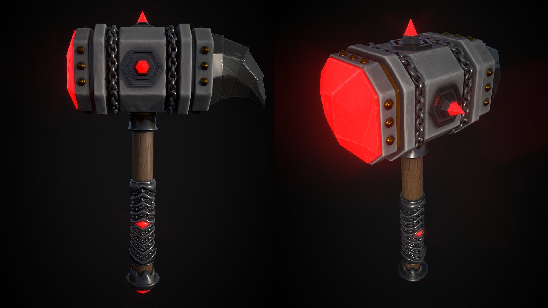 3D Low Poly Hammer model - TurboSquid 1784588