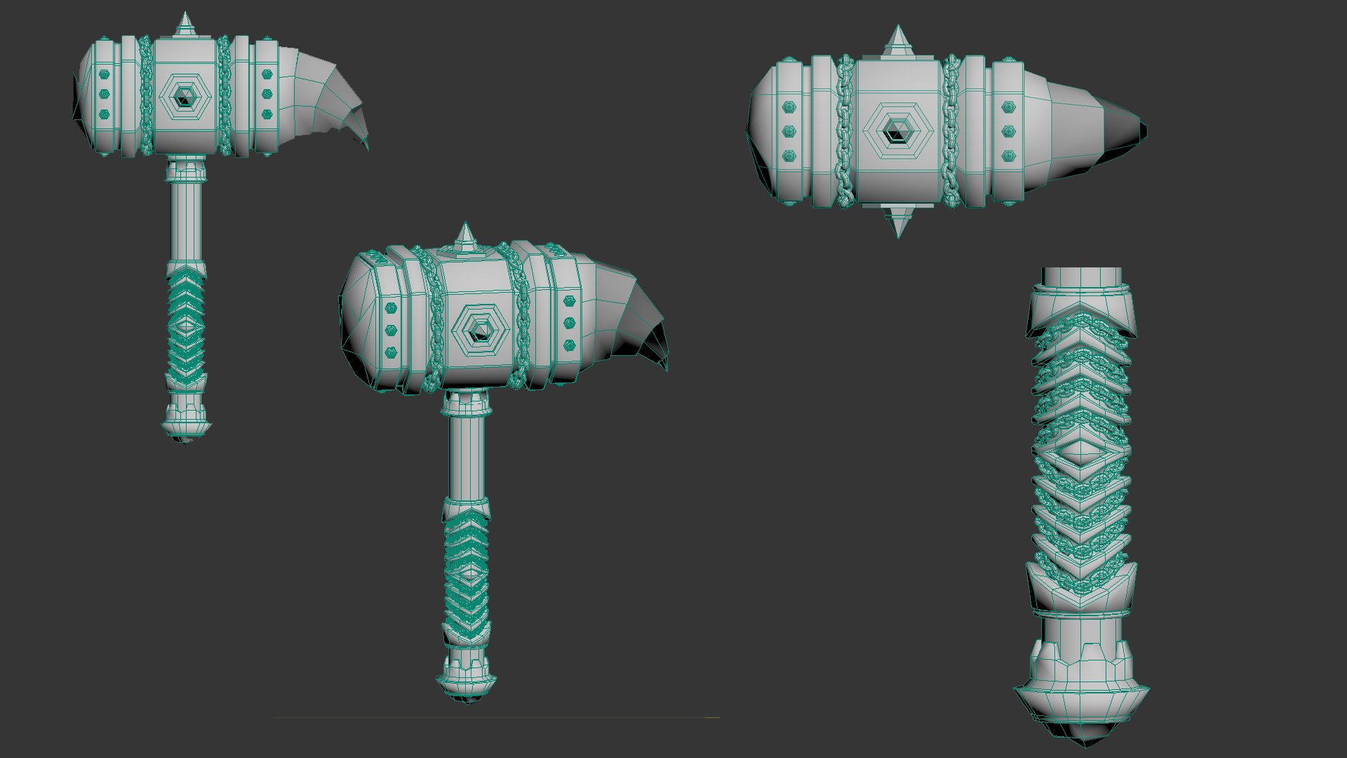 3D Low Poly Hammer Model - TurboSquid 1784588