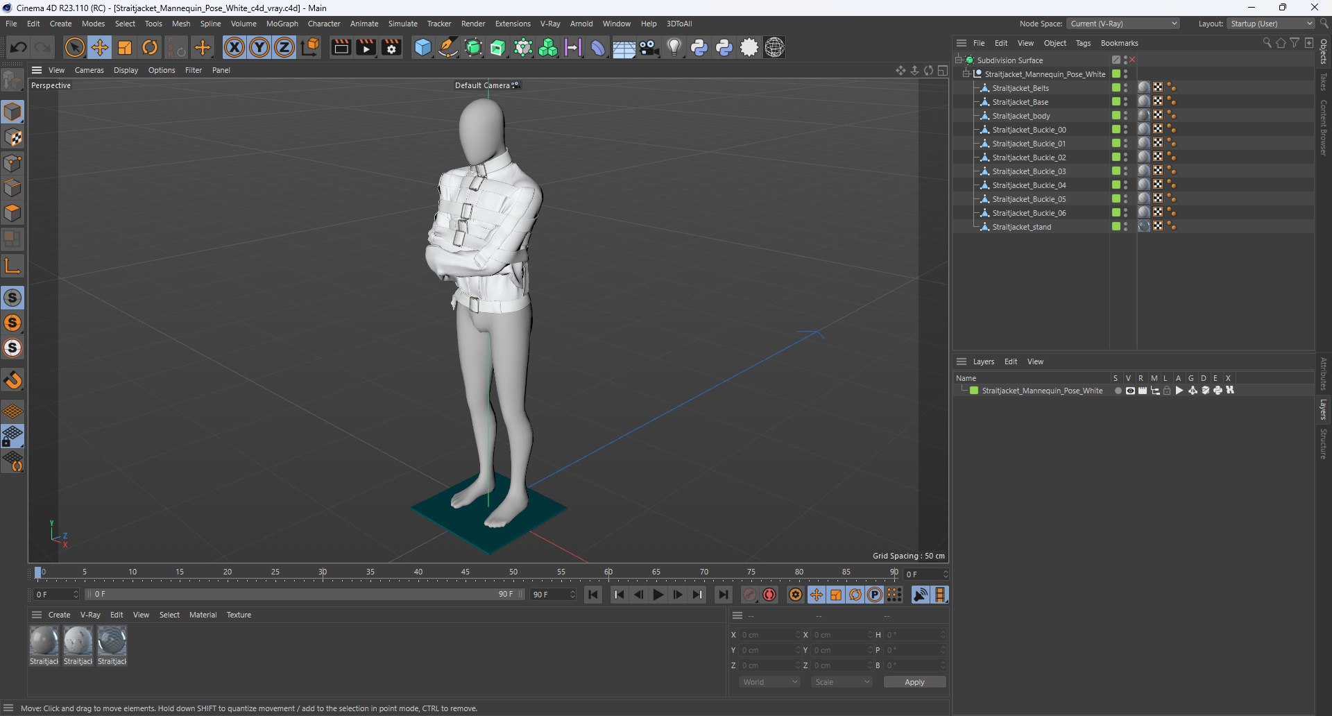 Straitjacket Mannequin Pose White 3D Model - TurboSquid 2291160