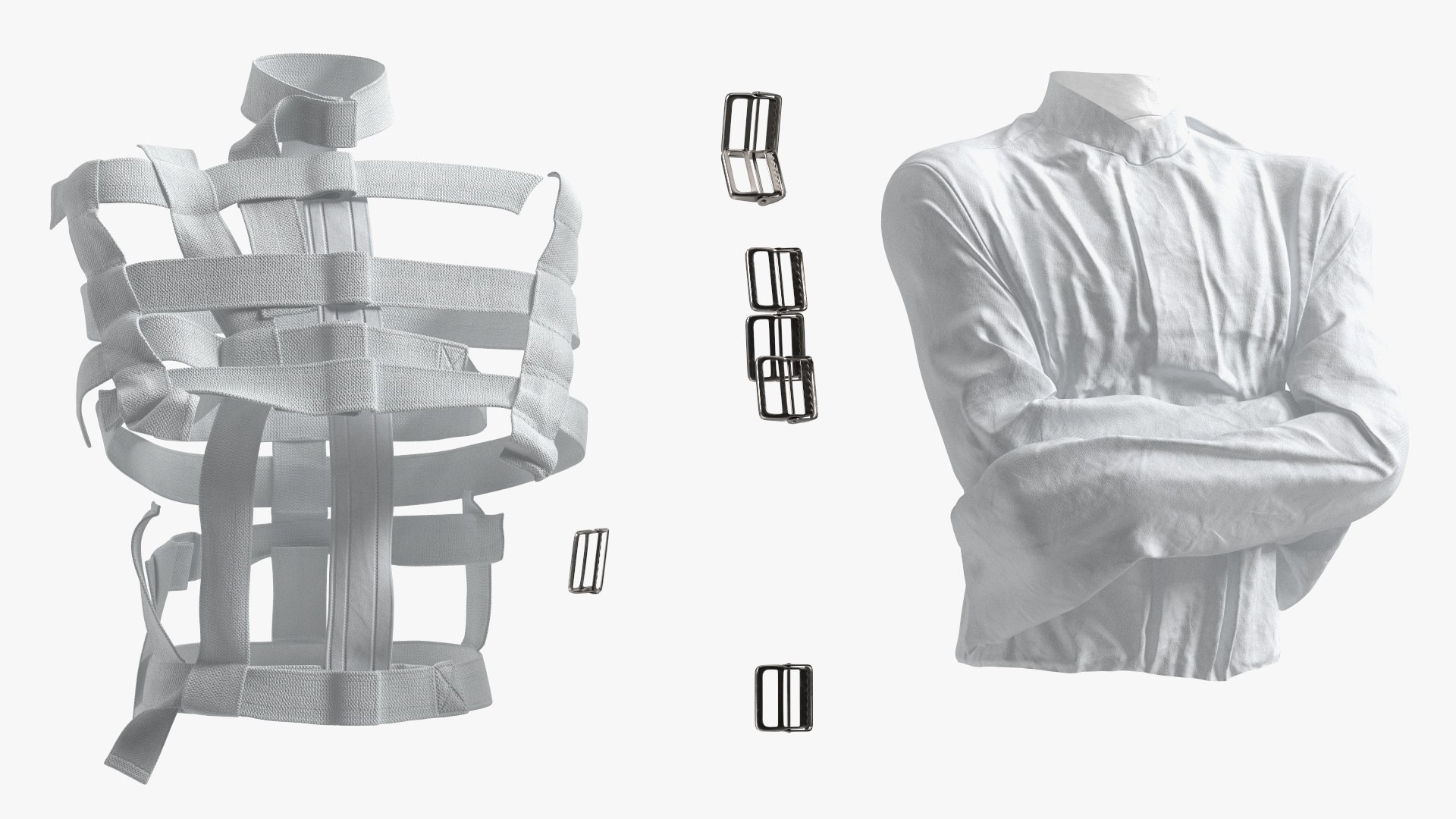 Straitjacket Mannequin Pose White 3D Model - TurboSquid 2291160