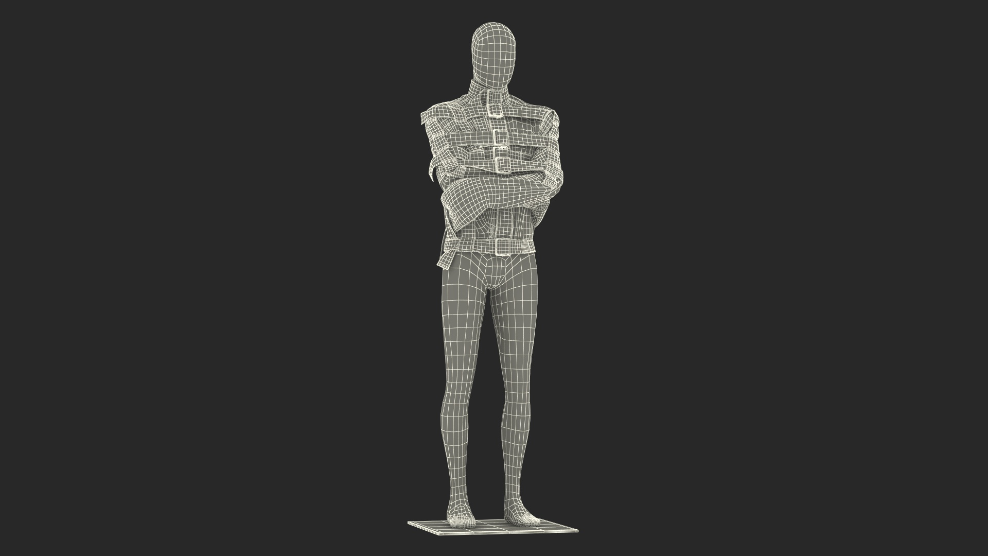 Straitjacket Mannequin Pose White 3D Model - TurboSquid 2291160