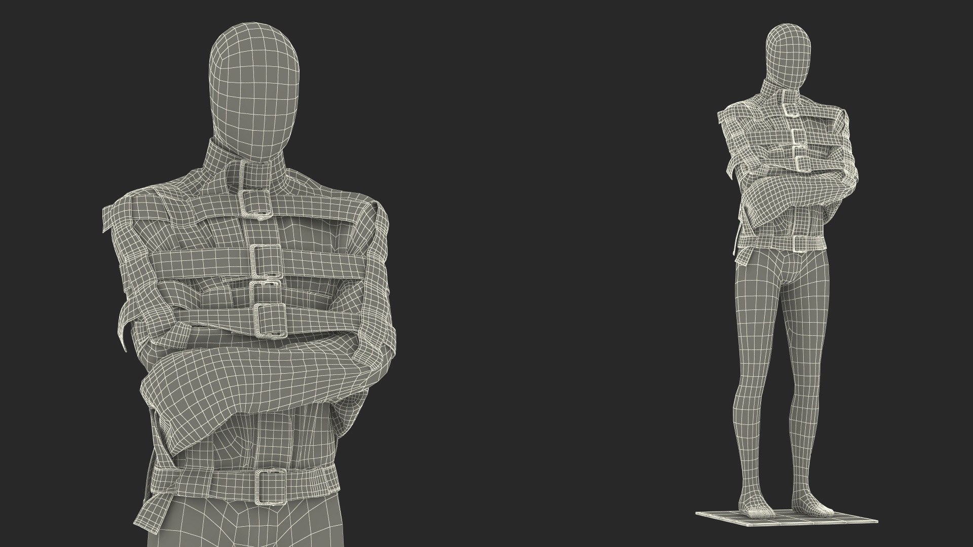 Straitjacket Mannequin Pose White 3D Model - TurboSquid 2291160