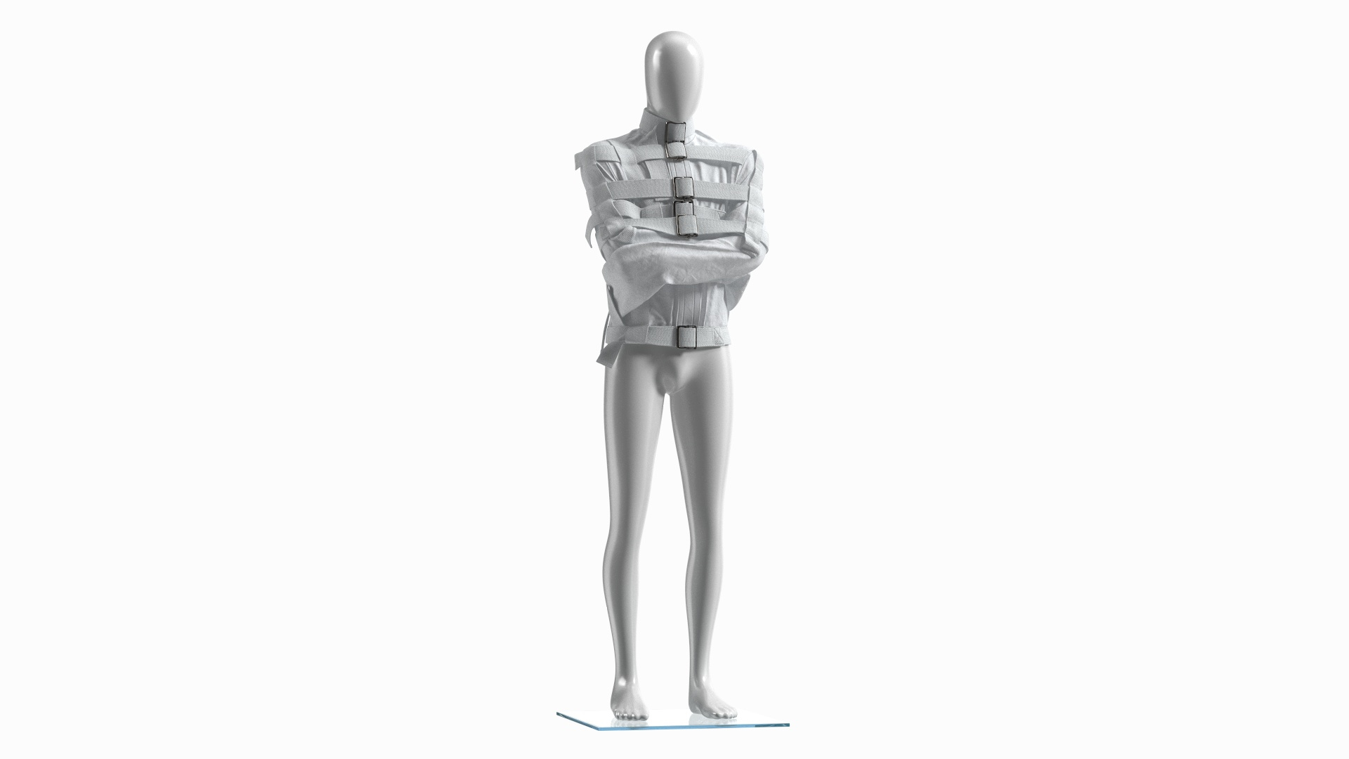 Straitjacket Mannequin Pose White 3D Model - TurboSquid 2291160