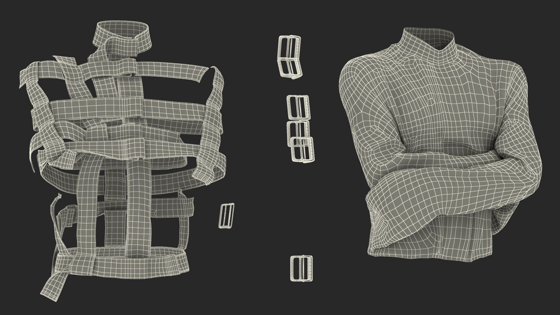 Straitjacket Mannequin Pose White 3D Model - TurboSquid 2291160