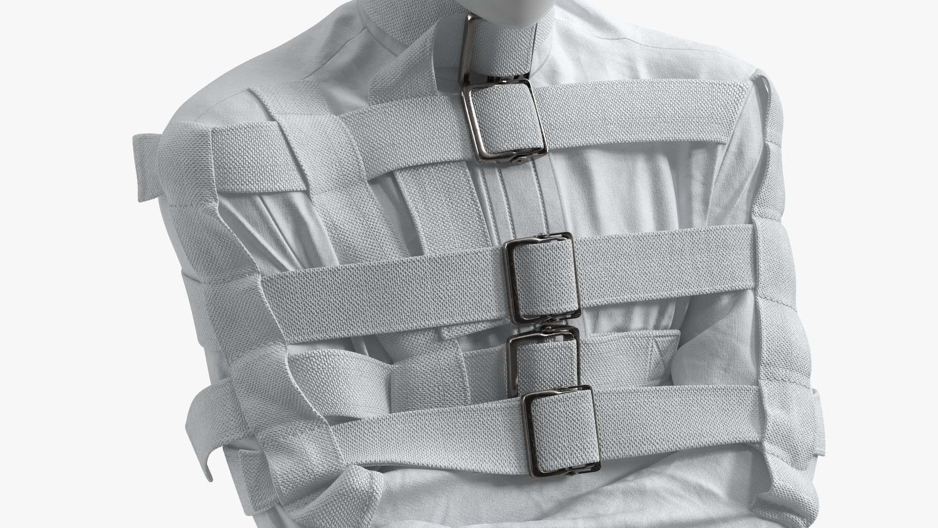 Straitjacket Mannequin Pose White 3D Model - TurboSquid 2291160