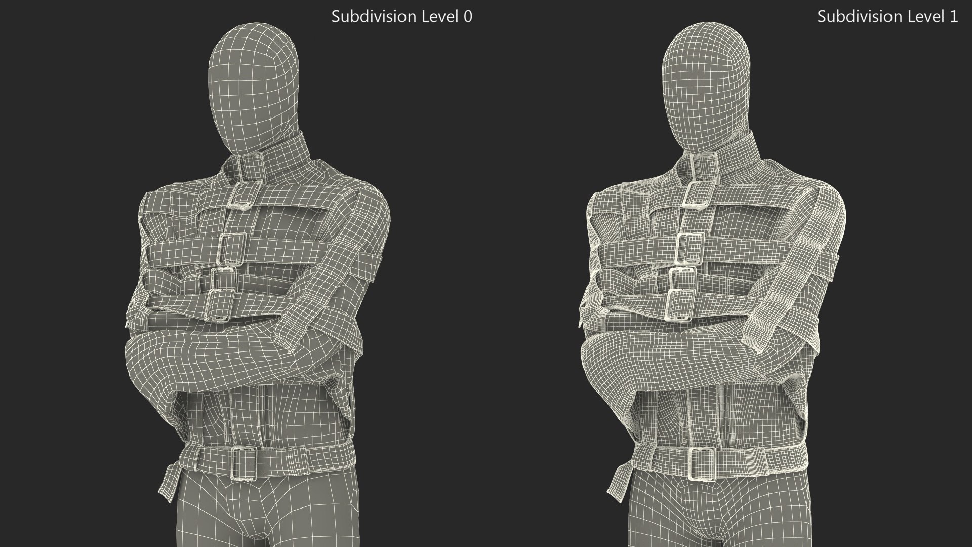 Straitjacket Mannequin Pose White 3D Model - TurboSquid 2291160