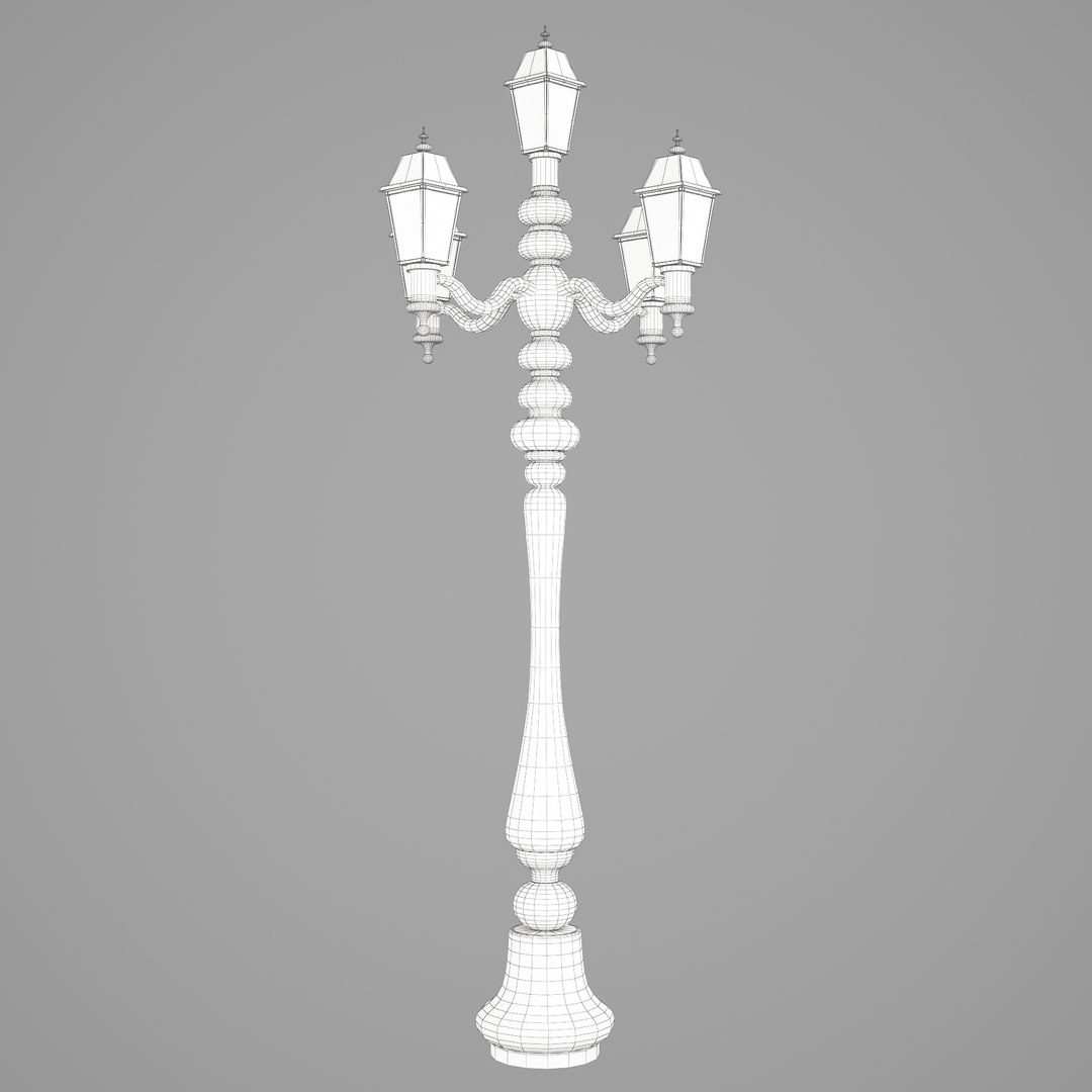3D Classic Street Lamp Model - TurboSquid 2101605
