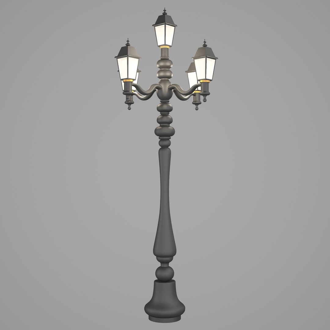 3D Classic Street Lamp Model - TurboSquid 2101605