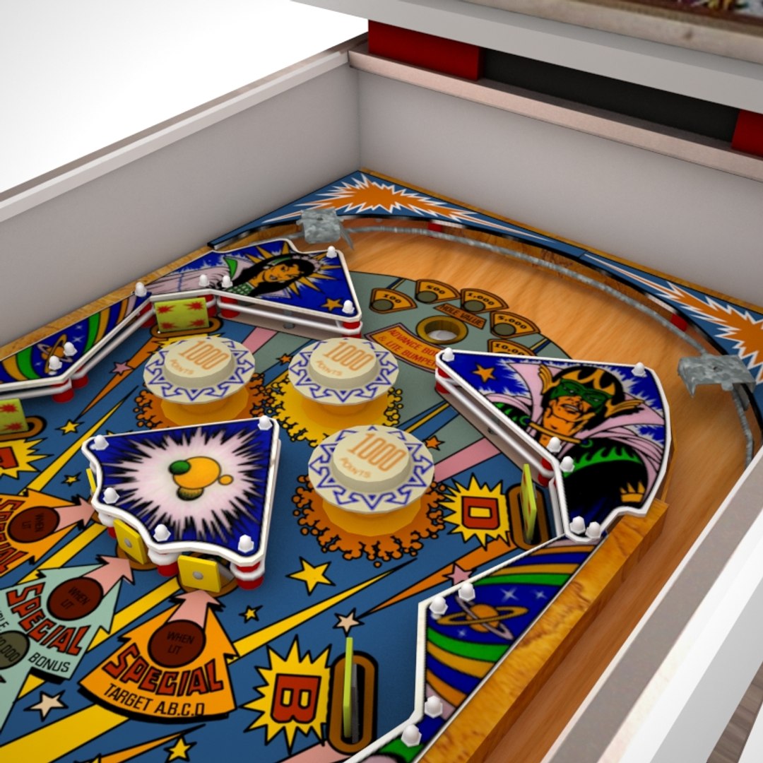 3D Pinball Machine Zaccaria Model - TurboSquid 1156966