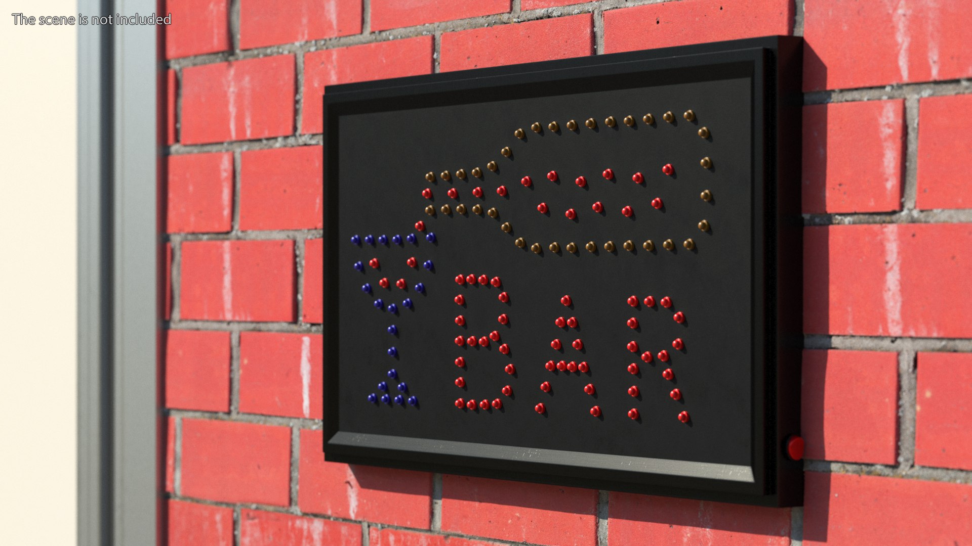 Bar Neon LED Light OFF Business Sign 3D - TurboSquid 2110836