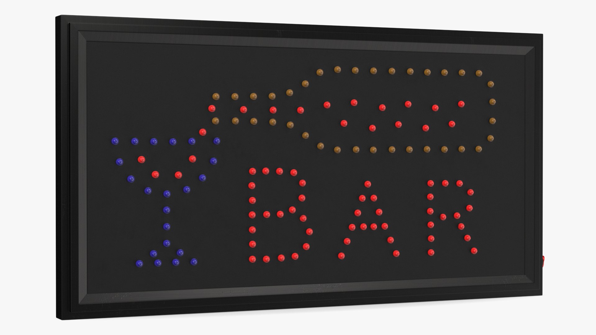 Bar Neon LED Light OFF Business Sign 3D - TurboSquid 2110836
