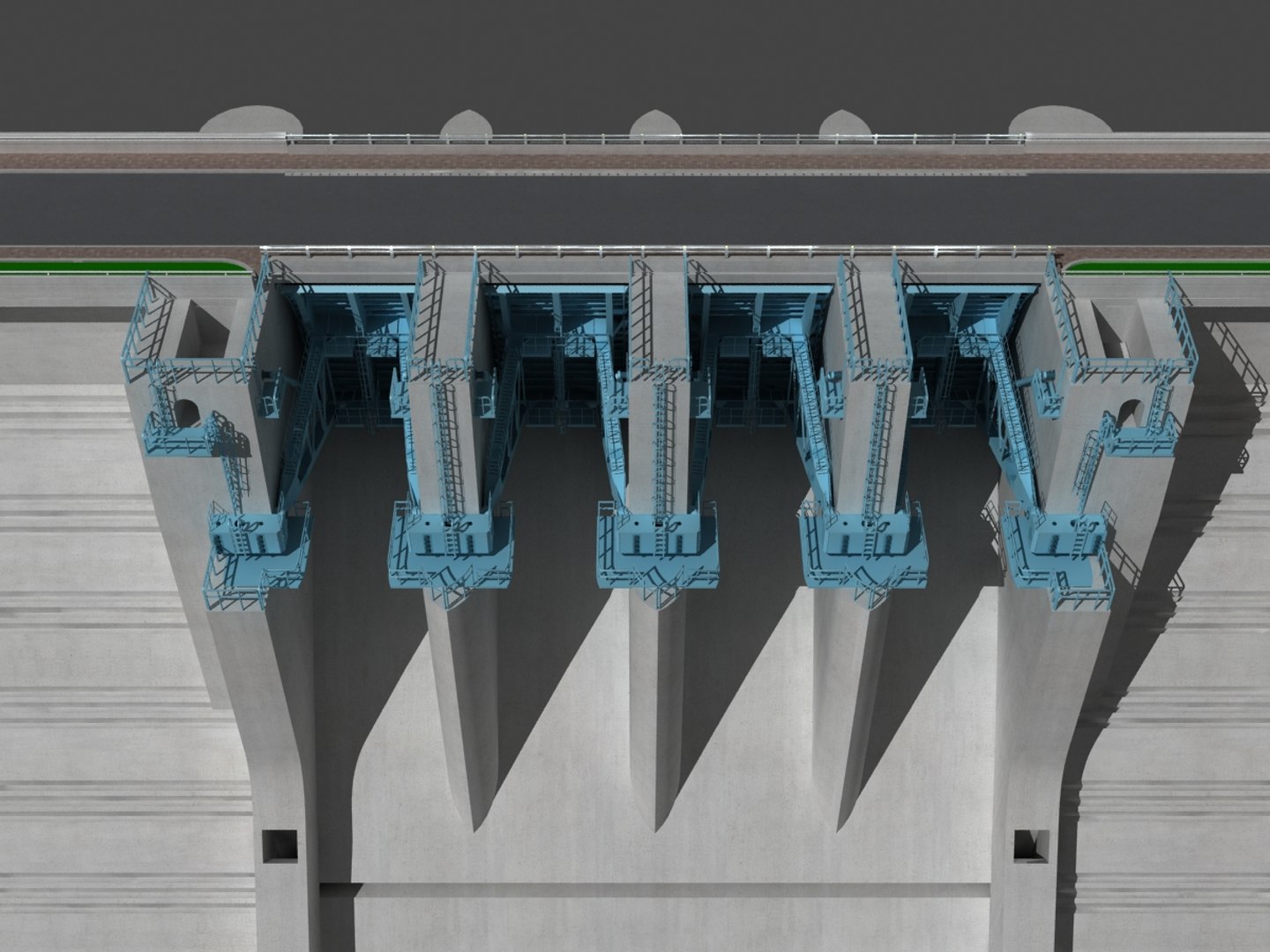3D Dam Sluice Gate - TurboSquid 1487500
